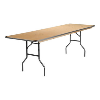 Flash Furniture Folding Table, 96" x 30" - Transitional - Folding ...
