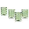 Waves Green Water Glass, Set of 4 - Contemporary - Everyday Glasses ...