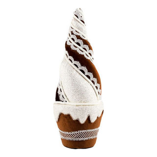 December Diamonds Gingerbread Village 12" Gingerbread Lace Swirl Tree ...