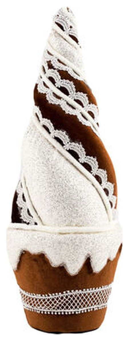 December Diamonds Gingerbread Village 12" Gingerbread Lace Swirl Tree ...