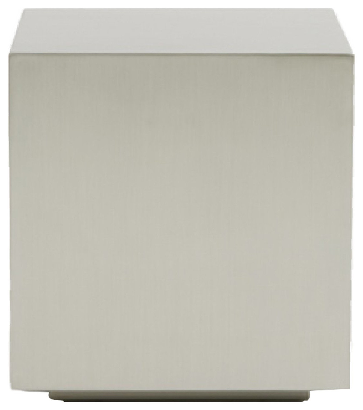 Benzara BM214789 Cube Shape Stainless Steel End Table, Floating Plinth ...