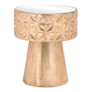Aztec Side Table Gold - Side Tables And End Tables - by VirVentures | Houzz