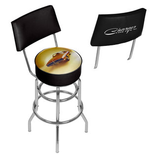 Dodge Bar Swivel Bar Stool With Back, 69 Charger - Contemporary - Bar ...