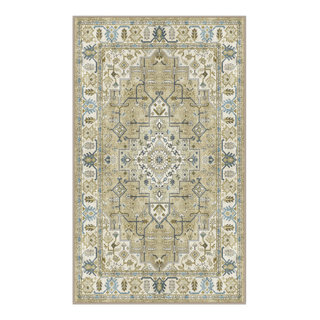Washable Raya Antique Spices Area Rug, Rectangle 8'x12' - Mediterranean ...