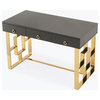 Audrey Grey Lacquer Desk - Grey - Contemporary - Desks And Hutches - by ...