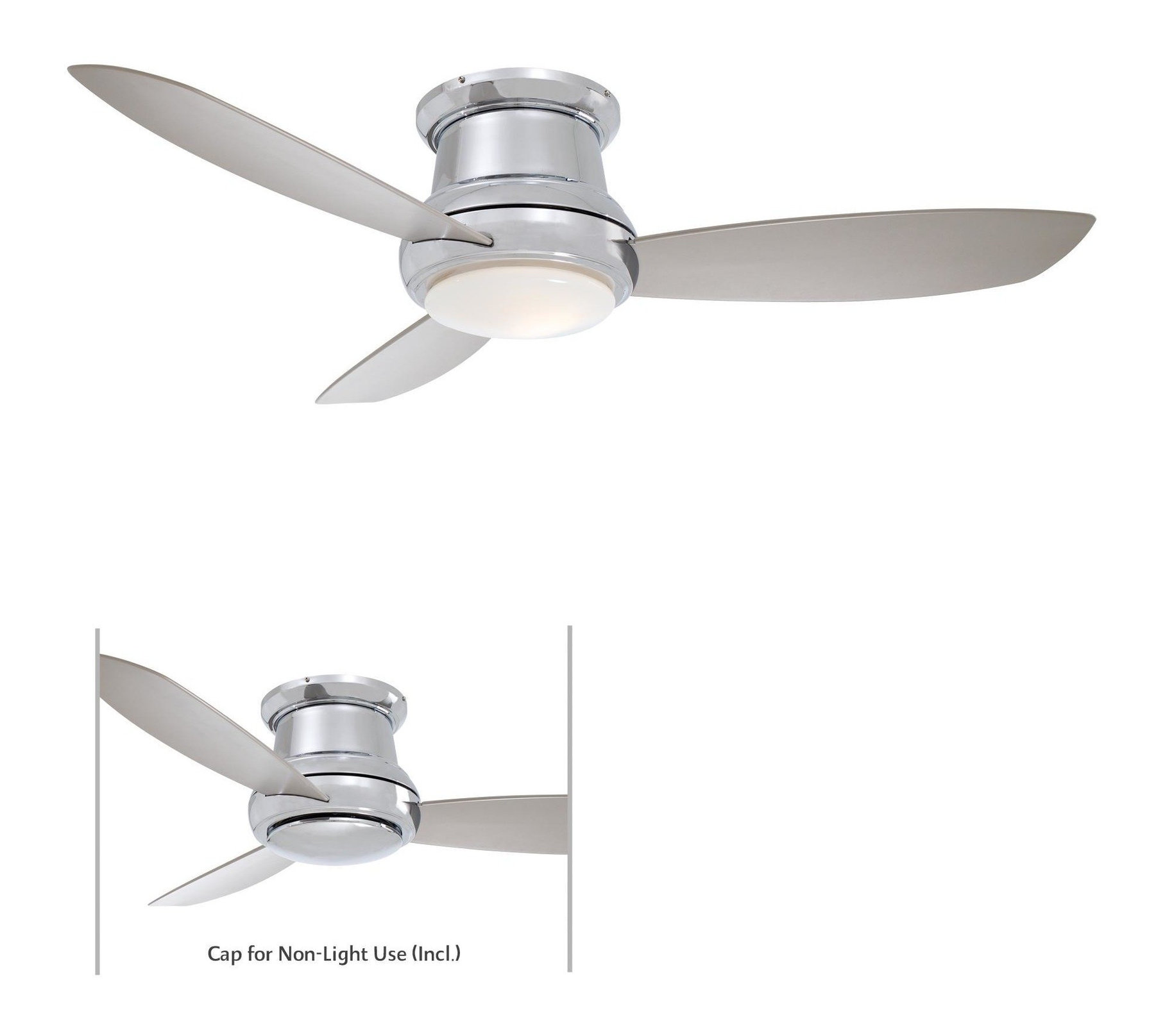Minka Aire Concept II 44 in. LED Indoor Polished Nickel Ceiling Fan ...