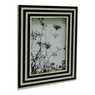 Resin,4x6 Dimensional Lines Photo Frame,blk/white - Contemporary ...