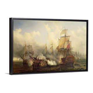 "The Redoutable at Trafalgar, 21st October 1805" Floating Frame Canvas ...