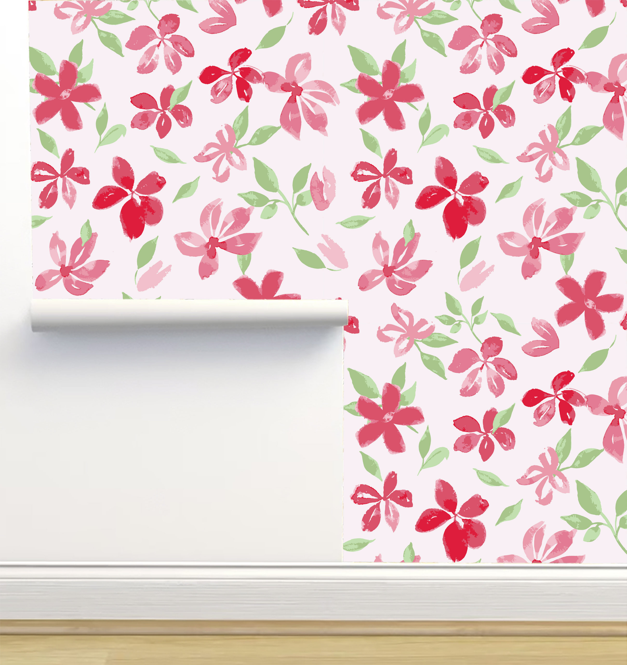 Radiance Red Wallpaper by Monor Designs, Sample 12"x8" - Contemporary ...