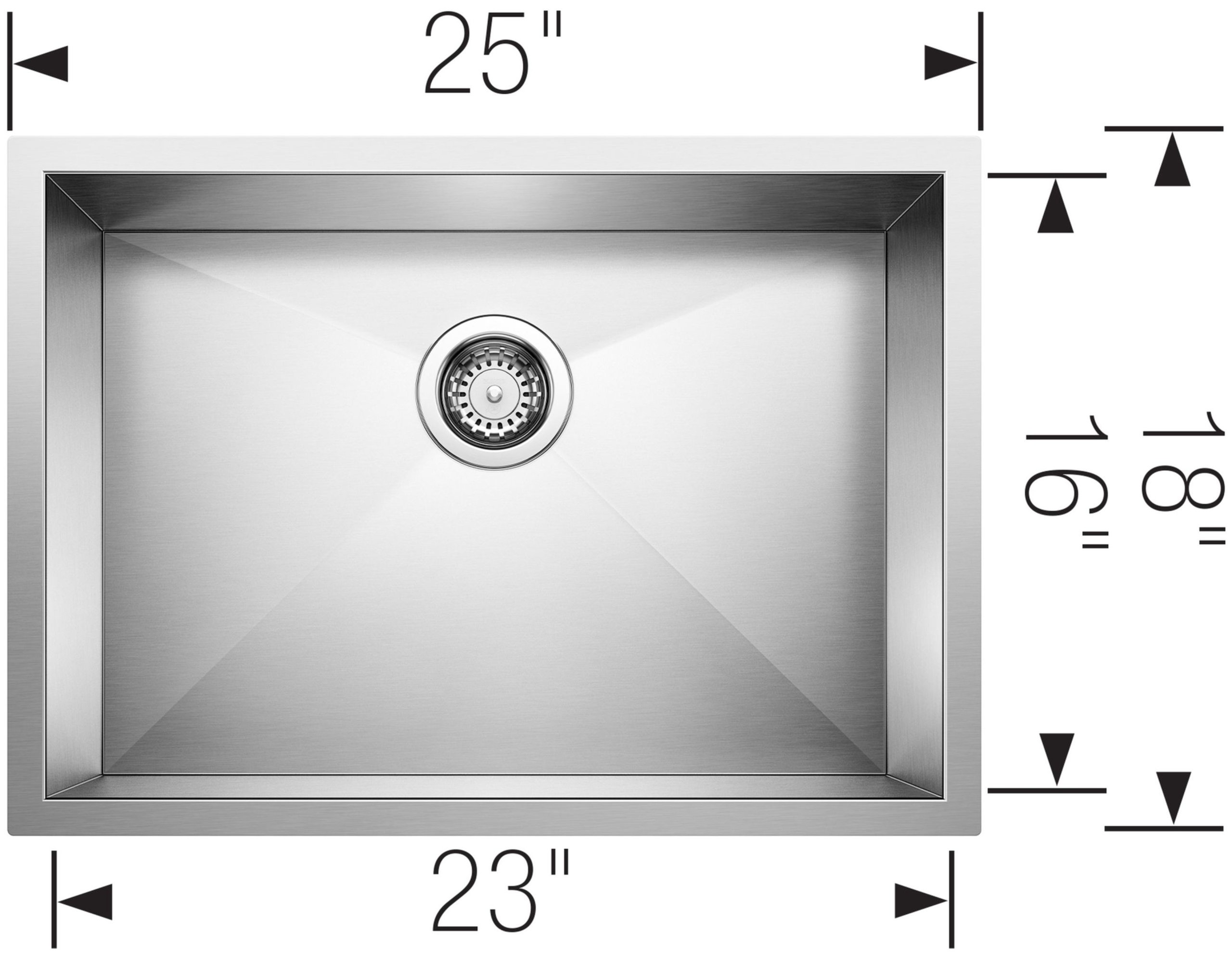 Blanco 515819 Precision Single Basin Undermount Stainless Steel - Contemporary - Kitchen Sinks ...