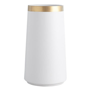 Modern Gold Banded Large Vase - Contemporary - Vases - by Lighting ...