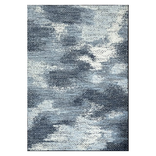 Dynamic Rugs Navi Frieze Area Rug, Navy/Ivory, 5.3x7.3' - Contemporary ...