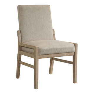 Nash Hardwood Upholstered Dinning Chair, Weathered Sand - Transitional ...