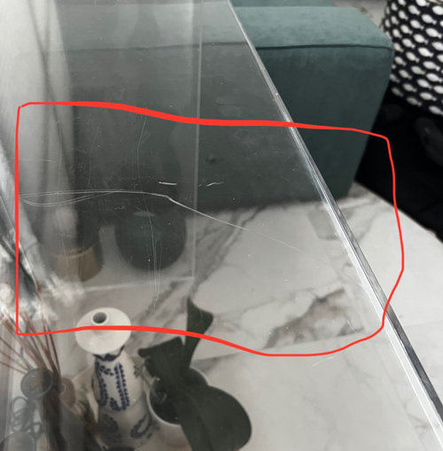 Acrylic table scratch (plexiglass)
