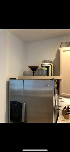 What to do with awkward space above refrigerator?