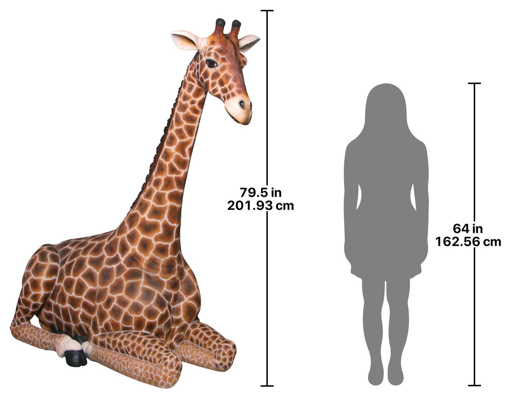 Dakarai Grande Sitting Giraffe Statue Frt - Contemporary - Garden ...