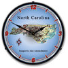 N20031056 North Carolina Supports the 2nd Amendment Clock - Contemporary - Wall Clocks - by ...