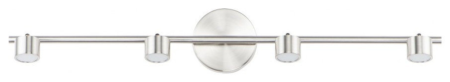 ET2 Lighting E52004-SN Tayl-28W 4 LED Fixed Rail Track Light-5 In wide - Transitional - Track ...