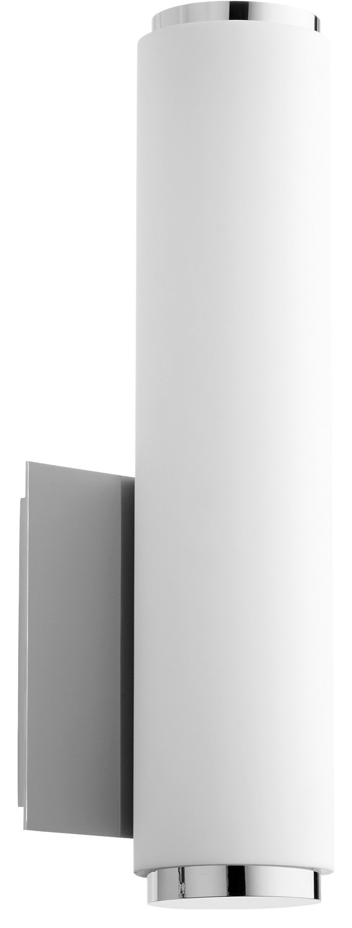 QUORUM 911-62 1-Light LED Wall Mount, Polished Nickel with Matte White ...