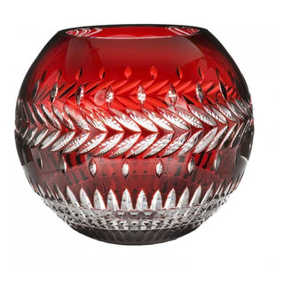 Waterford 12" Ruby Cased Rose Bowl - Traditional - Decorative Bowls ...