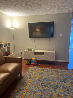 Need help decorating this wall with a support beam in the middle