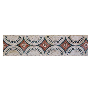 Mosaic Frieze, Uffizi, 12" x 8" - Contemporary - Accent Trim And Border ...