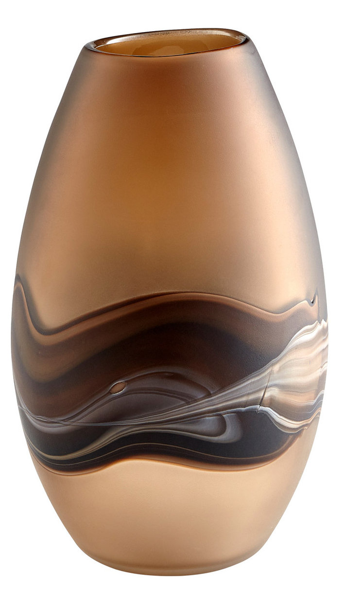 Nina Vase, Amber Swirl - Contemporary - Vases - by HedgeApple | Houzz