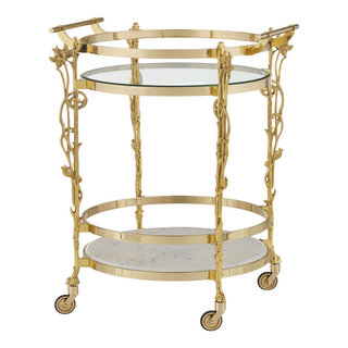 Fiore Bar Cart - Contemporary - Bar Carts - by Currey & Company, Inc ...