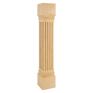 Hardware Resources P27-6 Fluted Solid Wood Carved Square - Table Tops ...