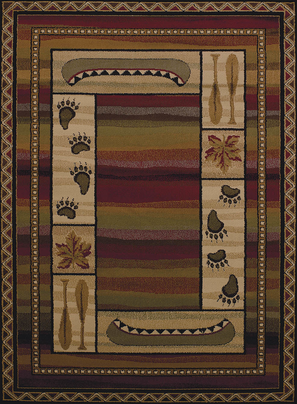 United Weavers Affinity Canoe Sunset Geometric Rug, Lodge (750-04043 ...
