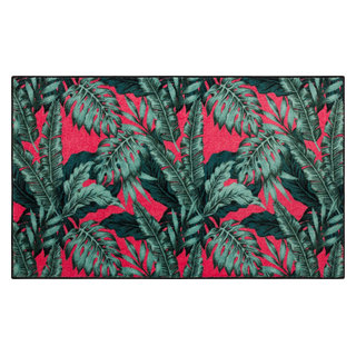Mohawk Home Palm Tree Paradise Hot Pink 2' x 3' 4" Kitchen Mat, 2' x 3 ...