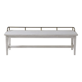 Pendleton Ivory Finished Wood Dining Bench - Farmhouse - Dining Benches ...