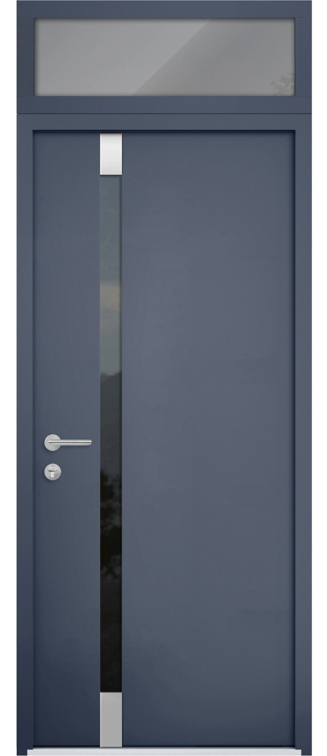 Front Exterior Prehung Steel Door Cynex 6777 Grey Stainless Inserts ...