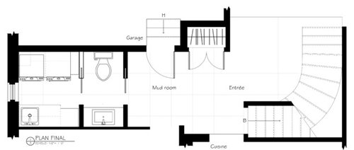 Before and after laundry room / powder room combo