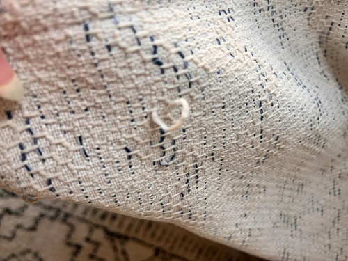 How to fix snags in fabric when curtain is lined