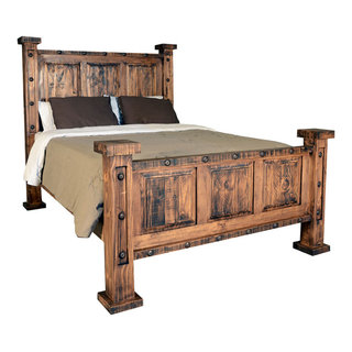 Rustic Mansion Oasis Bed Frame (2 Sizes), Queen - Rustic - Platform ...