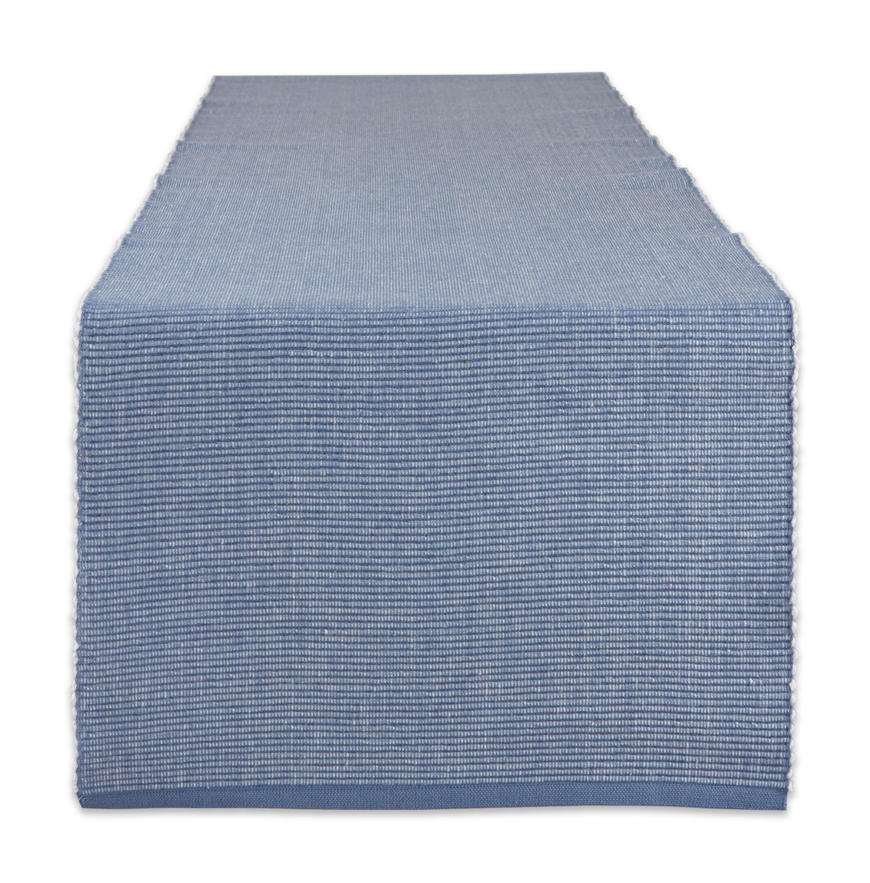 Dii Stonewash Blue and White 2-Tone Ribbed Table Runner - Transitional ...