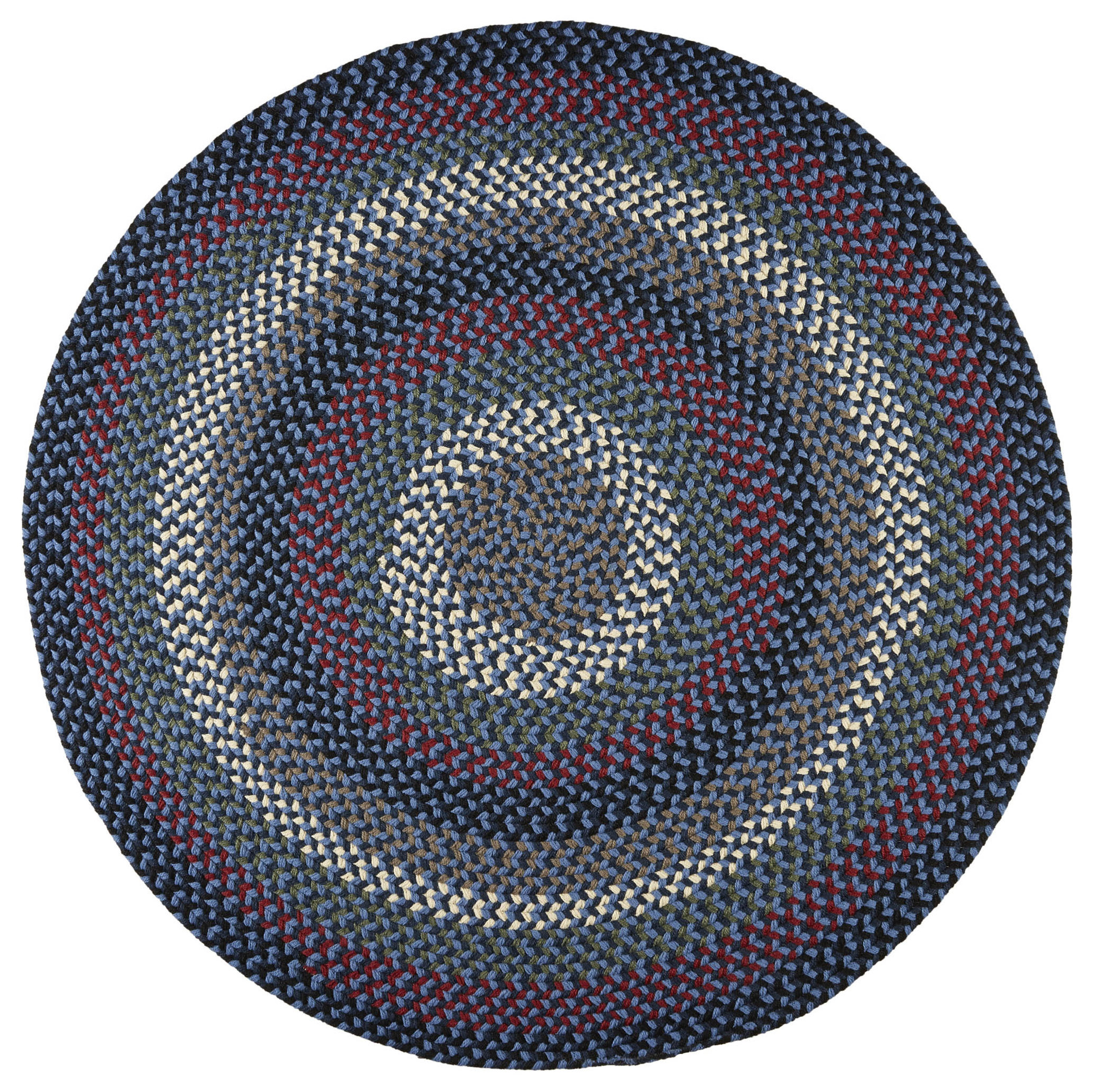 Santa Maria Traditional Braided Rug, 4' Round - Contemporary - Area ...