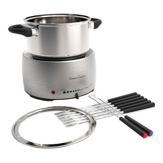 Stainless-Steel Fondue Pot Set Electric Cooker - Modern - Fondue And ...