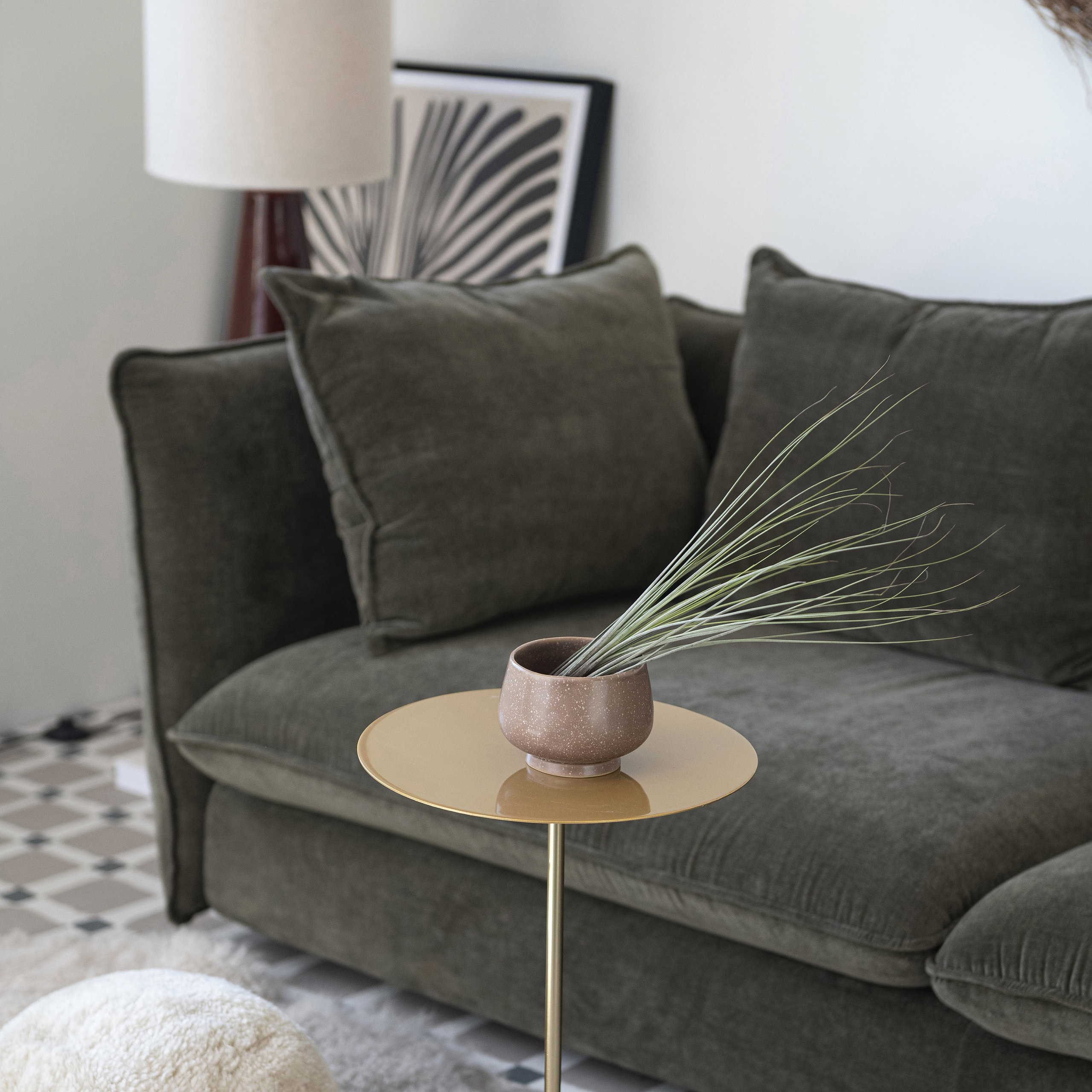 Soft Velvet Fabric Upholstered Sofa, Moss Green - Contemporary - Sofas ...