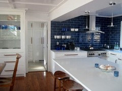 Grout color for cobalt blue tiles