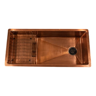 X Studio Dearborn Copper STEPPE Undermount Kitchen Sink - Traditional ...