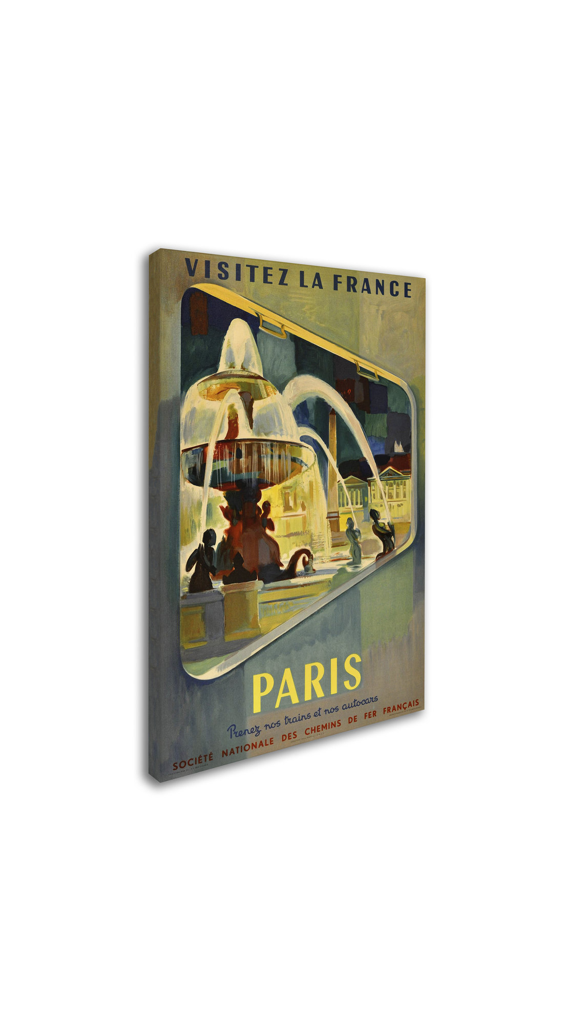 "Paris Visitez La France" by Vintage Apple Collection, Canvas Art, 30 ...