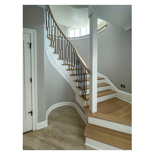 95_Remarkable and elegant floating elliptical staircase, McLean, VA ...