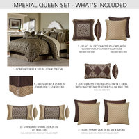 Imperial 9-Piece Queen Comforter Set - Bronze - Traditional ...