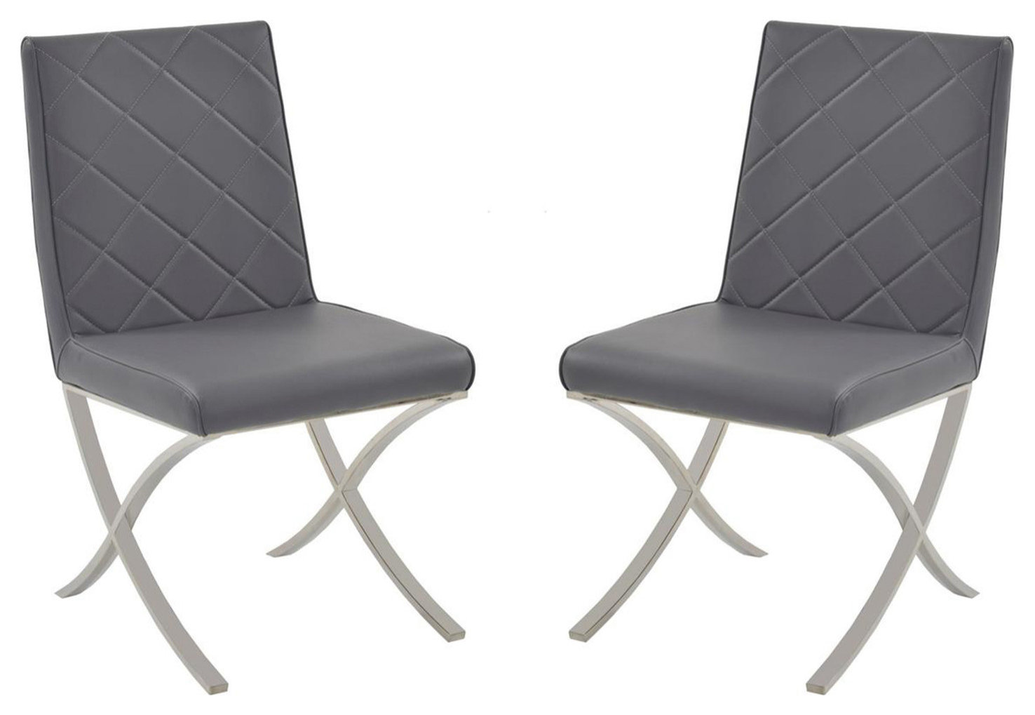 Loft Set of 2 Dining Chair, Pu Leather - Contemporary - Dining Chairs ...