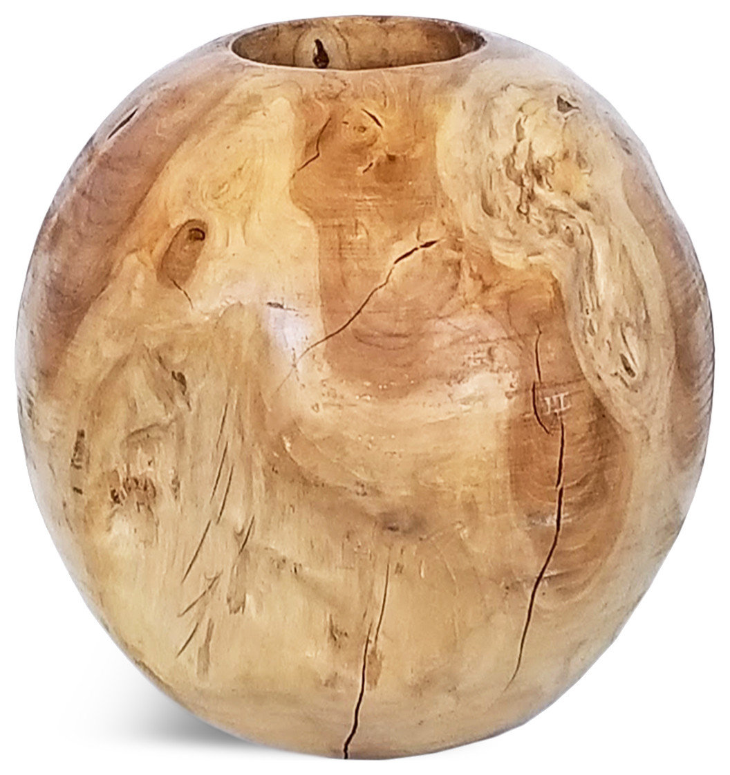 Teak Root Ball Vase - Rustic - Vases - by Design Mix Furniture | Houzz