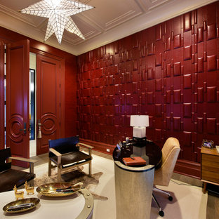 75 Beautiful Mid-Sized Red Home Office Pictures & Ideas | Houzz