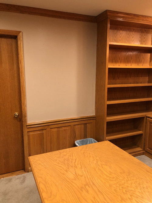 What to do with oak wainscot panel and built ins