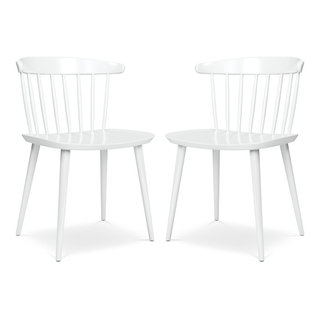 Brook Dining Chair, White, 2 Pack - Modern - Dining Chairs - by First ...